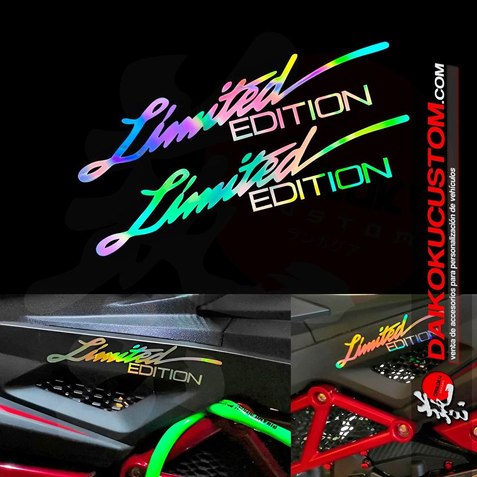 Sticker Adhesivo Limited Edition (2) Tornasol 16cm X 7cm – Daikoku custom