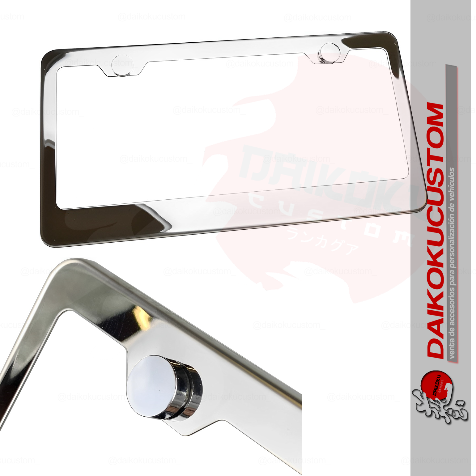 1 Marco Bisel Metalico Calidad Patente Cromado – Daikoku custom